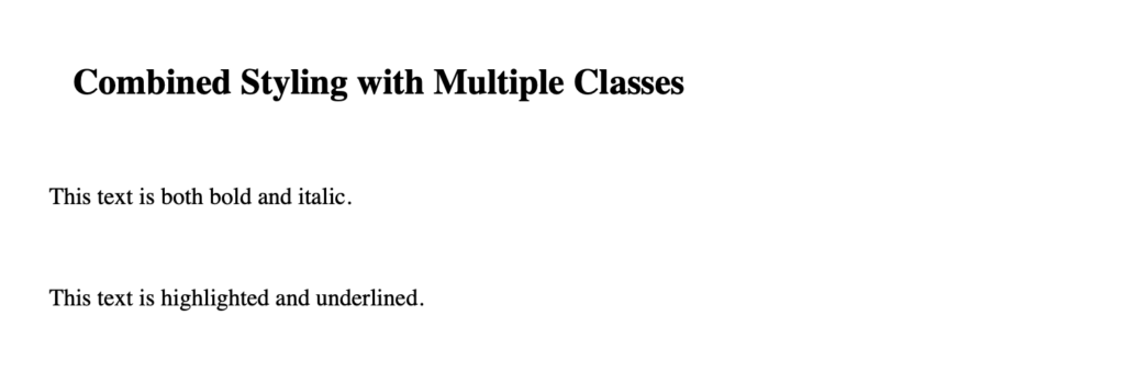 Html Class Attributes Css List
